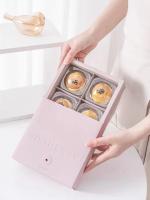 China Purple Art Paper Foldable Gift Boxes With Ribbon Dividers Matt Lamination for sale