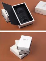 China White Color Art Paper Book Cardboard Boxes With Magnetic EVA Inserter Gift Packaging for sale