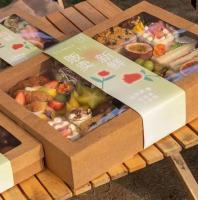 China Brown Color Kraft Paper E Flute Corrugated Box With Transparent Window Food Packaging for sale