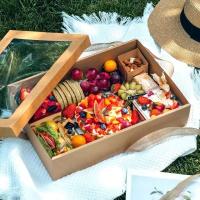 China Brown Color Kraft Paper E Flute Corrugated Box With Transparent Window Food Packaging for sale