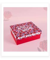 China Red Art Paper Paperboard Gift Boxes Lid And Based Shape For Perfume Cosmetic Packaging for sale