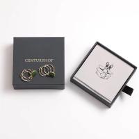 China Black Color Art Paper Paperboard Gift Boxes With Handle  EVA Inserter Jewelry Packaging for sale
