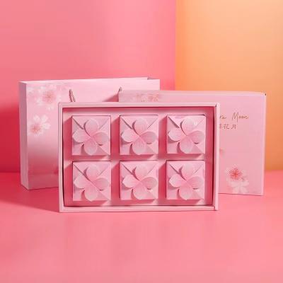 China Pink Coated Paper Paperboard Gift Boxes With Samll Boxes For Candy Sweet Food Packaging for sale
