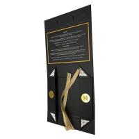 China Handmade Black Magnetic Closure Gift Box Magnetic Ribbon Gift Box Matt Black for sale