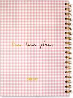 China A5 Pink Checkerboard Hardcover Lined Notebook , Bamboo Paper Notebook For Students for sale