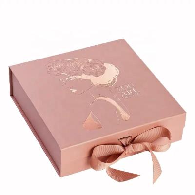 China ISO 9000 Recyclable Flat Folding Gift Boxes For Swimsuit Underwear pink for sale
