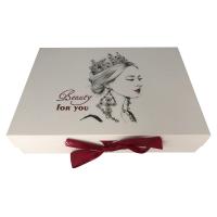 China 23cm Length Rigid Magnetic Gift Box With Handle , Book Style Box For Birthday Gift for sale