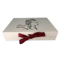 China 23cm Length Rigid Magnetic Gift Box With Handle , Book Style Box For Birthday Gift for sale