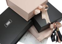 China Luxury Red Foldable Gift Boxes With Ribbon , Flip Top Boxes With Magnetic Closure for sale