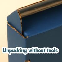 China 6 Inch E Flute Corrugated Box , Easy Fold Mailer Boxes Blue For Mail Shipping for sale