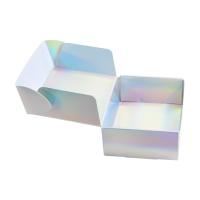China Fashionable Square Paperboard Gift Boxes Holographic Paper Box For Cosmetic for sale