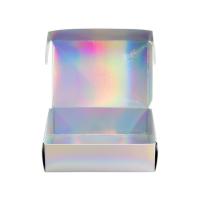 China Fashionable Square Paperboard Gift Boxes Holographic Paper Box For Cosmetic for sale