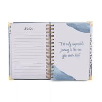 China Blue Colorful Hardcover Lined Notebook , Spiral Bound Scrapbook With Hot Stamping Logo for sale