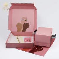 China Pink E Flute Flip Top Cardboard Box , Mail Shipping Box With FSC Certificate for sale