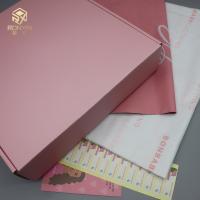 China Pink E Flute Flip Top Cardboard Box , Mail Shipping Box With FSC Certificate for sale