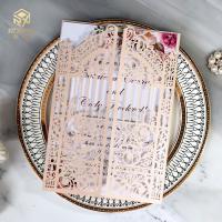 China Romantic Elegant Laser Cut Wedding Cards Muitl Color Choices For Party for sale