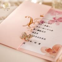 China 15cm Rose Gold Laser Cut Wedding Invitations for sale