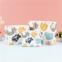 China Industrial 30cm Length Colorful Paper Bag 150g Thickness Cute Pattern for sale