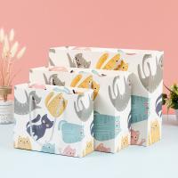 China Industrial 30cm Length Colorful Paper Bag 150g Thickness Cute Pattern for sale
