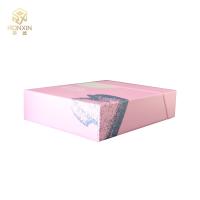 China Handmade Pink Paperboard Gift Boxes With Hot Stamping Logo for sale