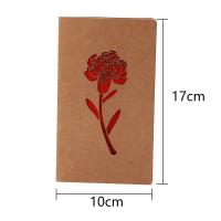China 10cm Kraft Paper Laser Cut Wedding Cards Red For Wedding Party for sale