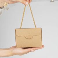 China 11cm Length 8cm Height Kraft Paper Recyclable Gift Box With Handle for sale