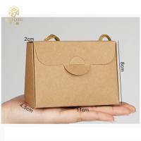 China 11cm Length 8cm Height Kraft Paper Recyclable Gift Box With Handle for sale