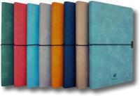 China 80 Sheets A5 PU Leather Notebook , A5 Subject Notebook With Elastic Closure for sale
