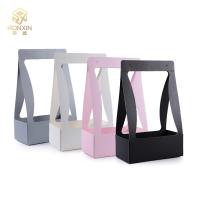 China Black Foldable Bouquet Packaging Boxes , Bouquet Cardboard Box Elegant for sale