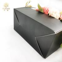 China Black Foldable Bouquet Packaging Boxes , Bouquet Cardboard Box Elegant for sale