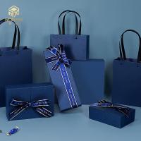 China 2mm Paperboard CMYK Gift Paper Storage Box With Ribbon Handle For Gift Packaging for sale