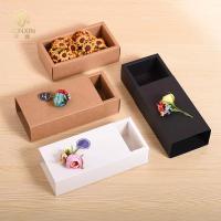 China FSC Certificate Recyclable Drawer Kraft Gift Box With Window Black for sale