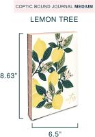 China 6.5 Inch Lemon Tree Hardcover Lined Notebook With Coated Paper for sale