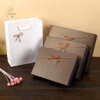 China CMYK Navy Blue Foldable Cardboard Gift Boxes With Ribbon Fashionable for sale