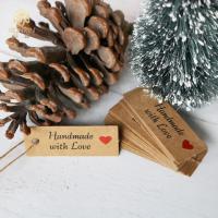 China Recyclable Brown Decorative Sticker Labels , Kraft Paper Labels Personalised for sale