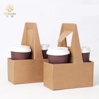 China Portable 6 Bottle Carrier Cardboard With Handle Kraft Paper for sale