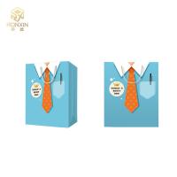 China Panton Color Art Paper Bag , Happy Fathers Day Gift Bags With FSC Certificate for sale