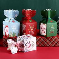 China Gift Packaging Christmas Apple Box With Ribbon Decorative Customized for sale