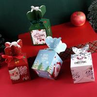 China Gift Packaging Christmas Apple Box With Ribbon Decorative Customized for sale