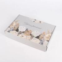 China CMYK E Flute Luxury Clothing Packaging Boxes With Flowers Design for sale