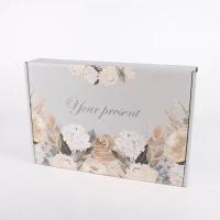 China CMYK E Flute Luxury Clothing Packaging Boxes With Flowers Design for sale