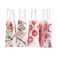 China Recyclable Offset Printed Paper Shopping Bag , Take Away Food Bag Foldable for sale