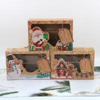 China Delicate 22x15x7cm Kraft Gift Box With Window For Chirsmas Gift for sale