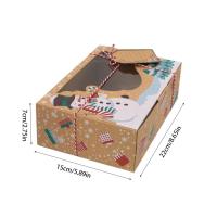 China Delicate 22x15x7cm Kraft Gift Box With Window For Chirsmas Gift for sale
