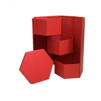 China 2mm Handmade Paperboard Gift Boxes Hexagonal For Girlfriend Gifts for sale