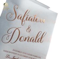 China Fancy Elegant Rose Gold Foil Vellum Wedding Invitations Decorative for sale