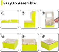 China FSC Certificate 16cm Paper Carton Box , Mini Cupcake Gift Boxes With Window for sale