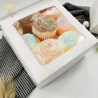 China Food Grade Paperboard Gift Boxes , Brown Bakery Boxes With Window For Cake for sale