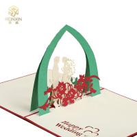 China ISO9001 Handmade Laser Cut Wedding Cards , 3D Pop Up Greeting Cards Unique for sale