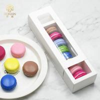 China Cookie Pie Macaron Selection Box Kraft Paper long With Window for sale